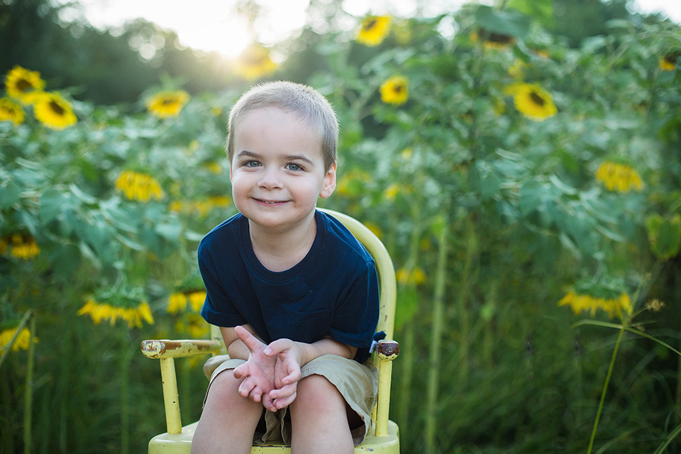 Sun-Filled, Cincinnati Sunflower Mini Session - Mischief and Laughs ...